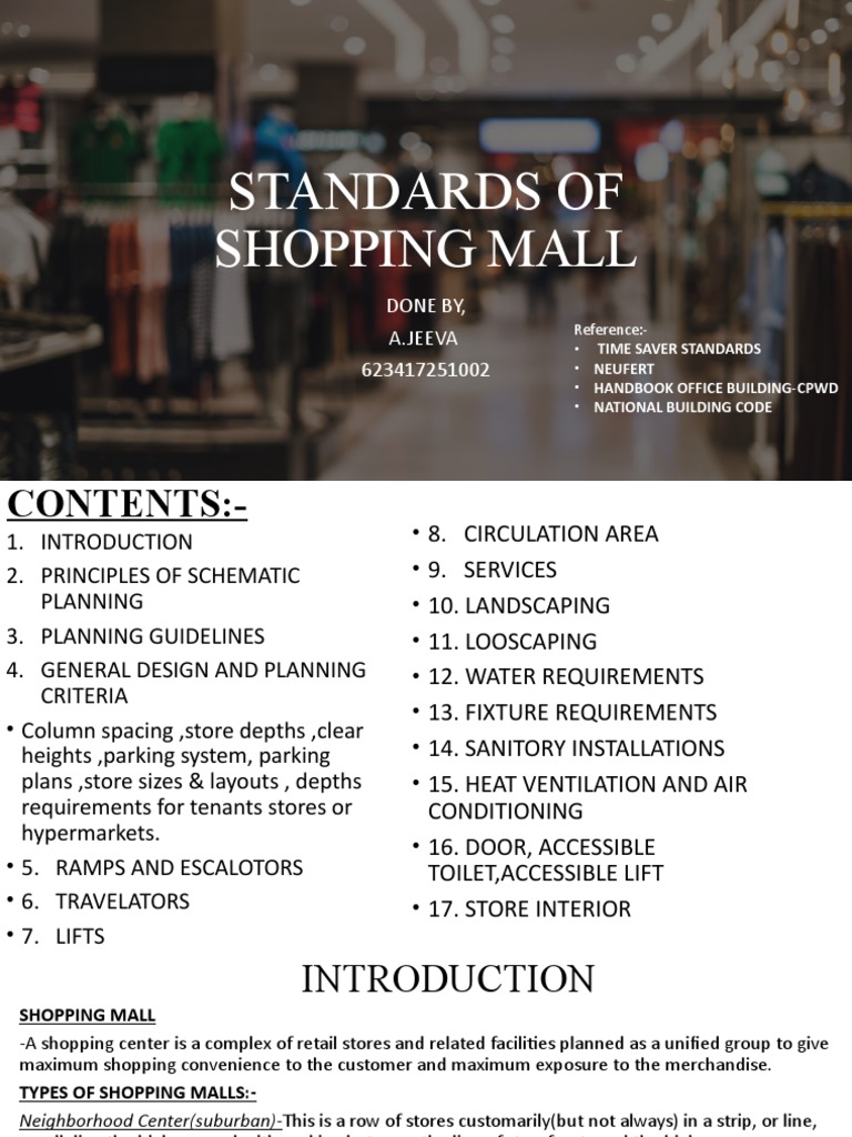SHOPPING MALL (Standards) | PDF
