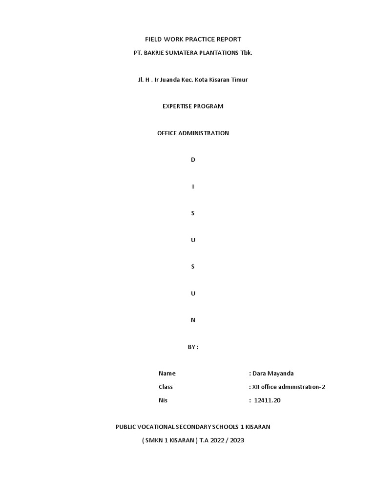 Field Work Practice Report | PDF | Cognitive Science | Behavior Modification