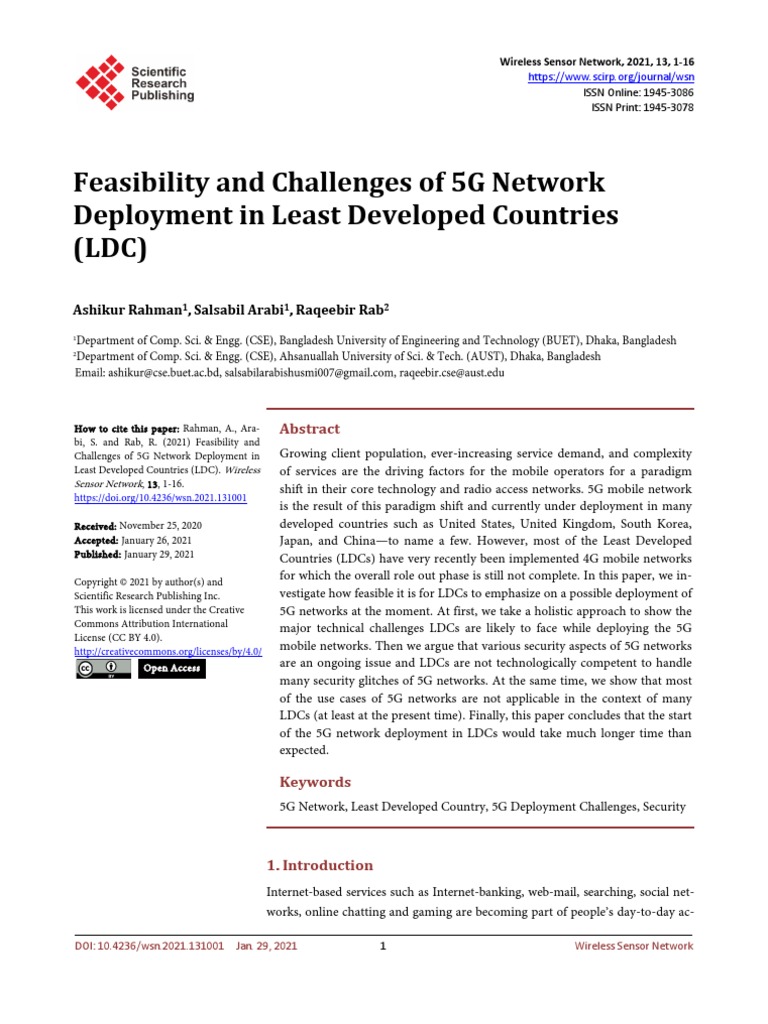 Feasibility and Challenges of 5G Network Deploymen | PDF | Computer ...