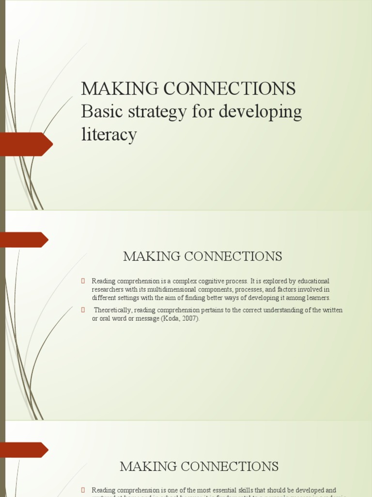 Making Connection | PDF | Reading Comprehension | Human Communication