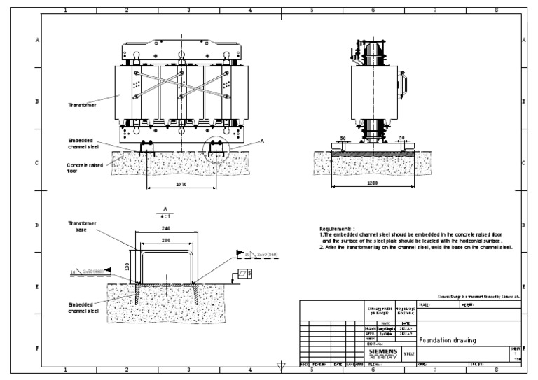 Foundation Drawing | PDF | Structural Engineering | Steel