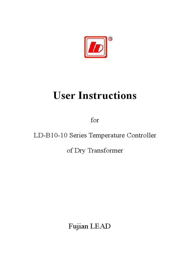 LD-B10-10 Temperature Controller User Guide | PDF | Transformer ...