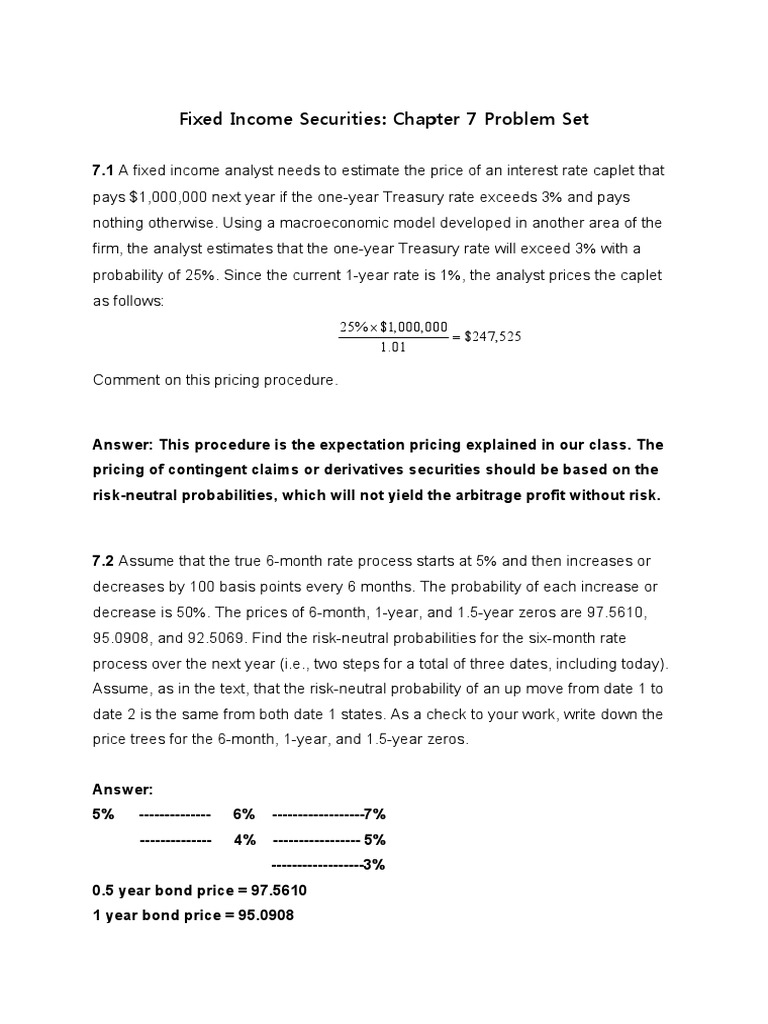 Homework - Chapter 7 - Solution | PDF | Bonds (Finance) | Financial Markets