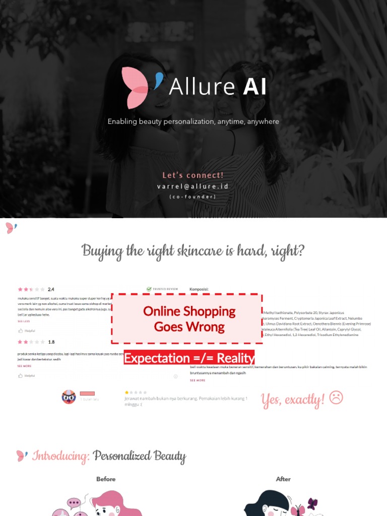 Allure AI - Pitchdeck (Mar 22) | PDF | Retail | E Commerce