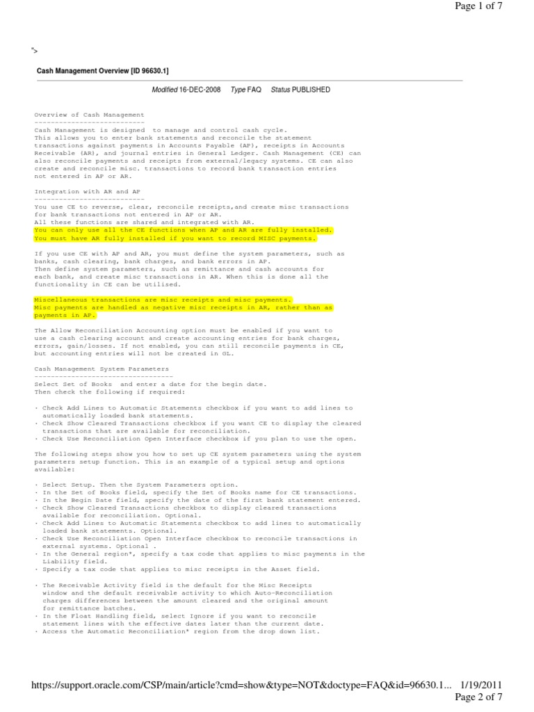 Cash Management Overview | PDF | Financial Transaction | Receipt