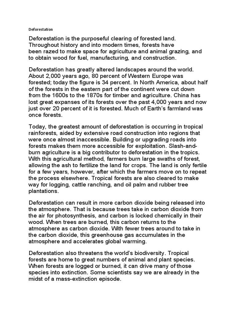 Deforestation | PDF | Deforestation | Forests