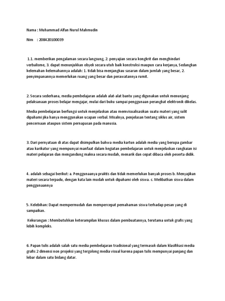 Tugas Media Pembelajaran | PDF