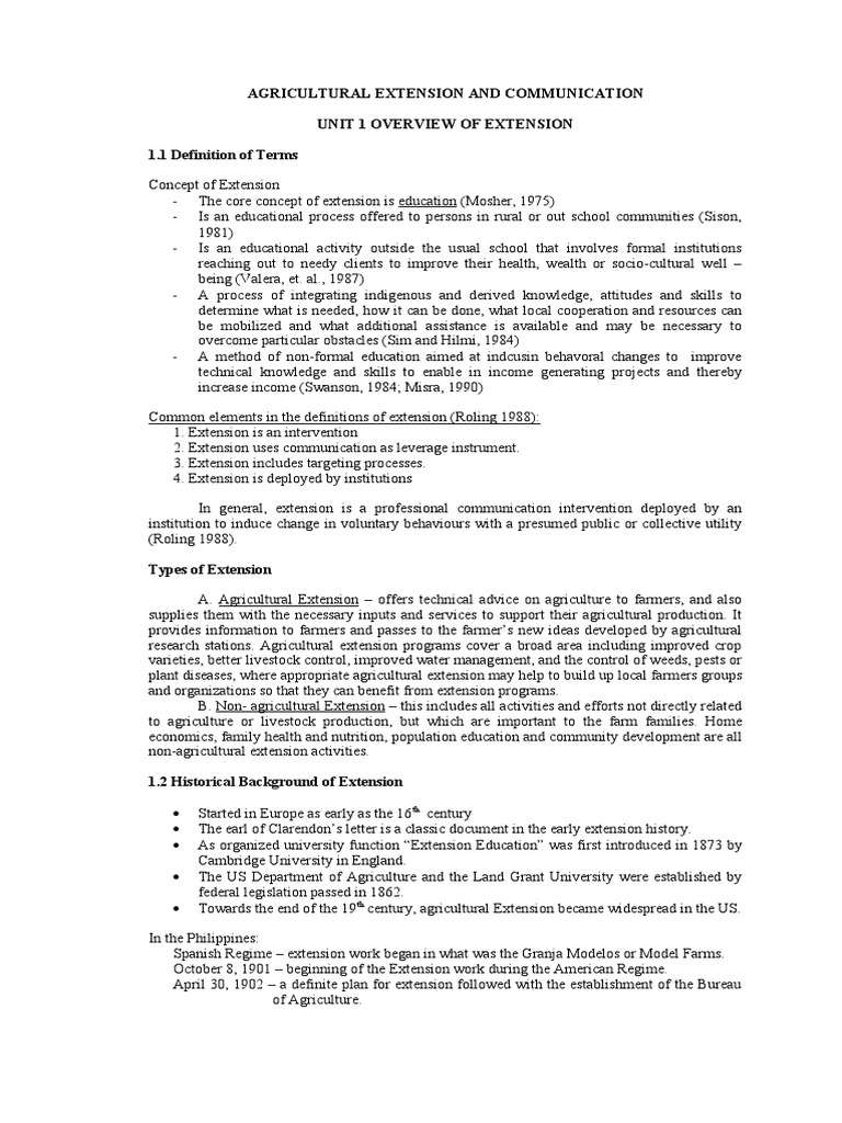 Ag Extension and Comm Module | PDF | Communication | Innovation