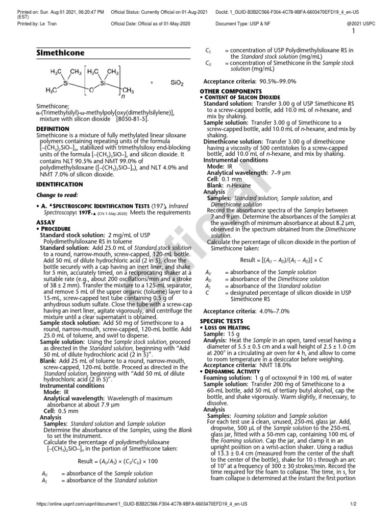 Simethicone | PDF