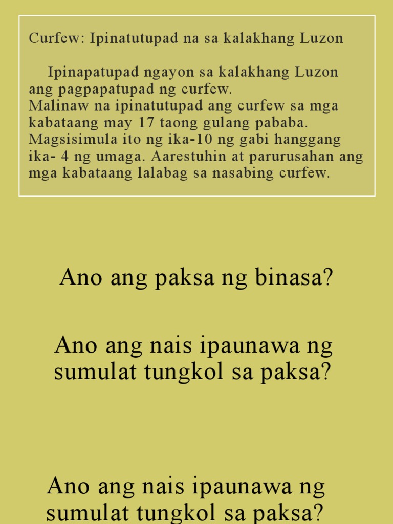 Q2-Aralin1-Pangunahin at Pantulong Na Kaisipan | PDF