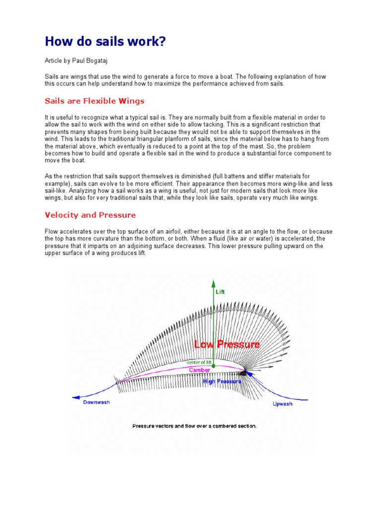 How Do Sails Work | PDF | Lift (Force) | Airfoil
