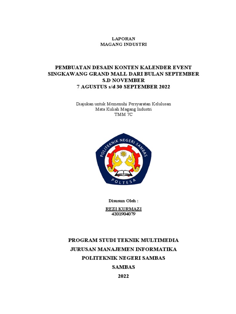 Pembuatan Desain Konten Kalender Event Singkawang Grand Mall dari Bulan ...