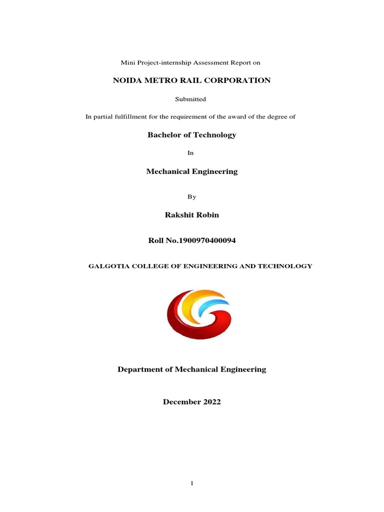 NMRC Report | PDF | Electric Power | Transport