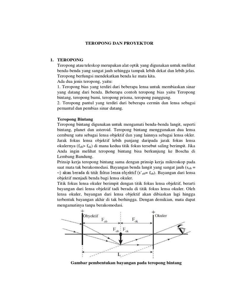 Teropong Dan Proyektor | PDF