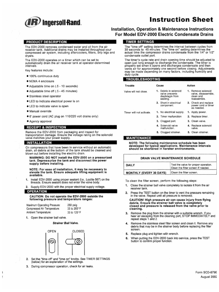 Ingersol Rand - Supplement Instructions | PDF