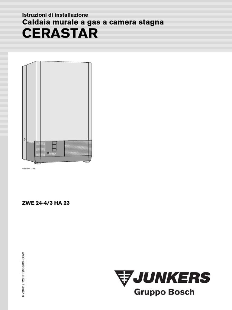 JUNKERS Caldaia CERASTAR ZWE 24-4 | PDF