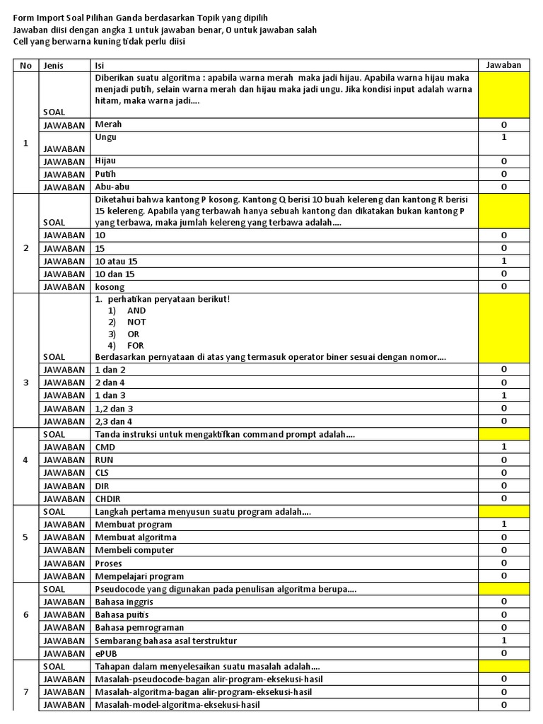 Soal PG - Usp - Simdig - 2022 | PDF