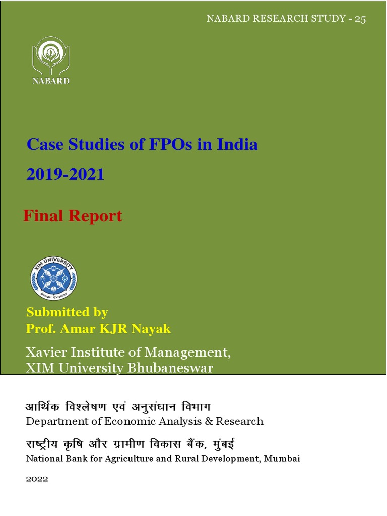 0306220035case Studies of Fpos in India 2019 21 | PDF | Sales | Governance