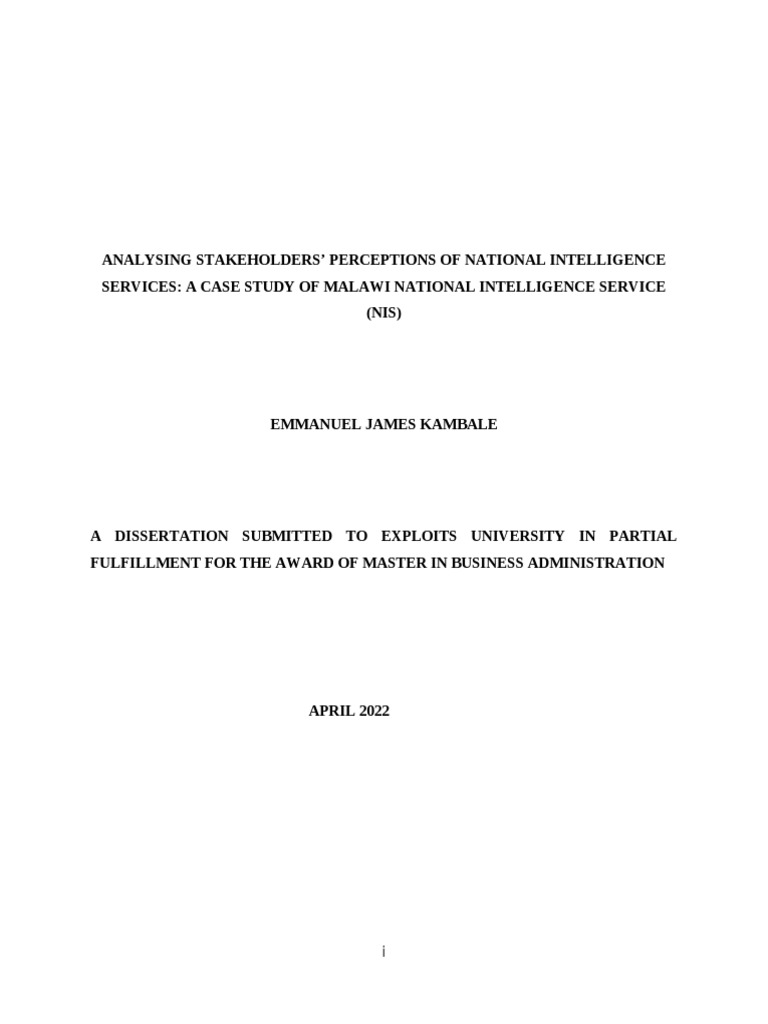 Thesis Final - Kambale (April) | PDF
