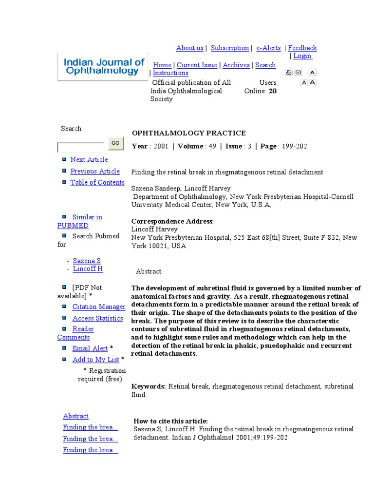 Finding The Break-Lincoff | PDF | Retina | Eye