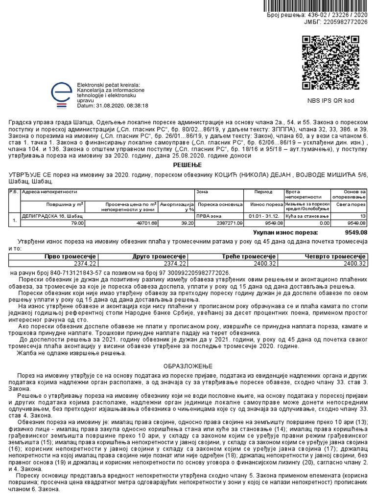 Elektronski Pečat Kreirala: Kancelarija Za Informacione Tehnologije I ...