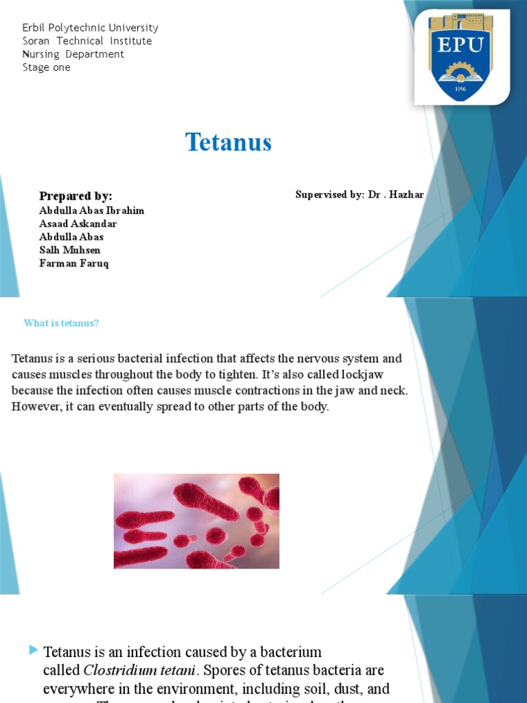Tetanus.89898989 (Autosaved) | PDF | Pneumonia | Public Health