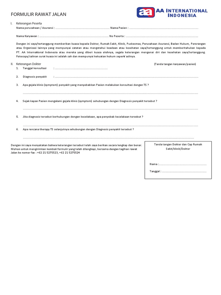 Form Aa International | PDF