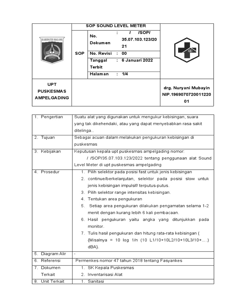 Sop Sound Level Meter | PDF