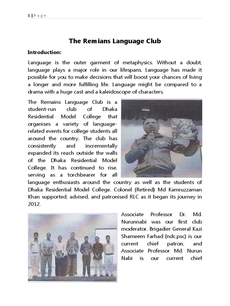 DRMC Magazine 2021 Clubs Description English | PDF