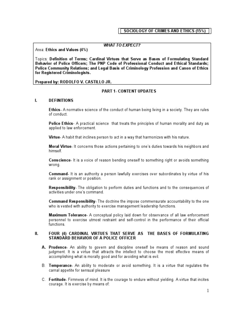 PNP Code of Ethics and Professional Conduct | PDF | Police | Virtue