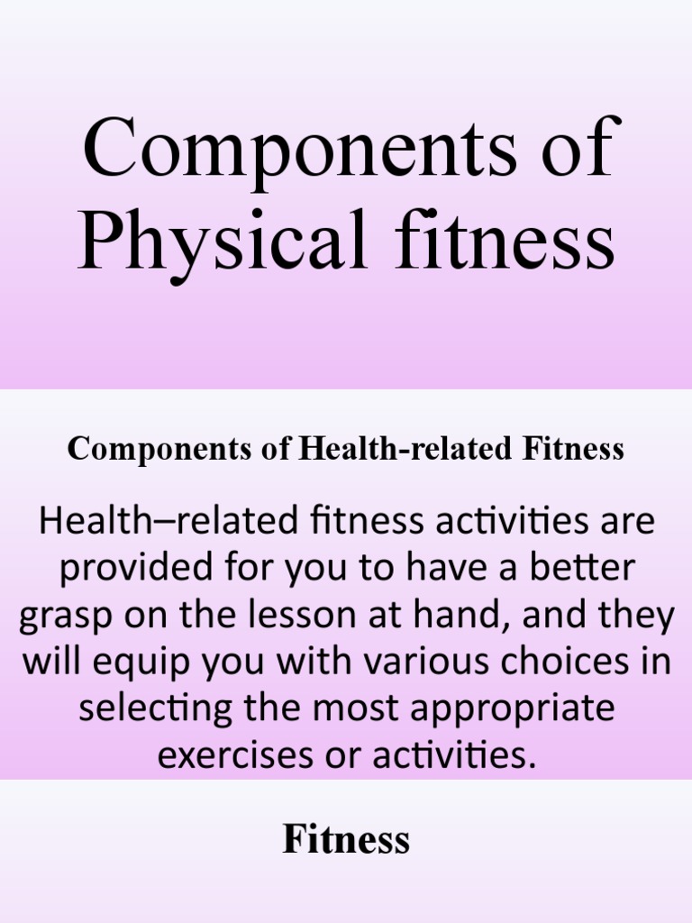 Components of Health | PDF