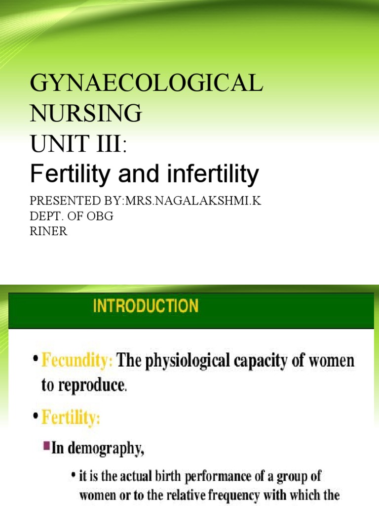 Fertility And Infertility Pdf Social Science