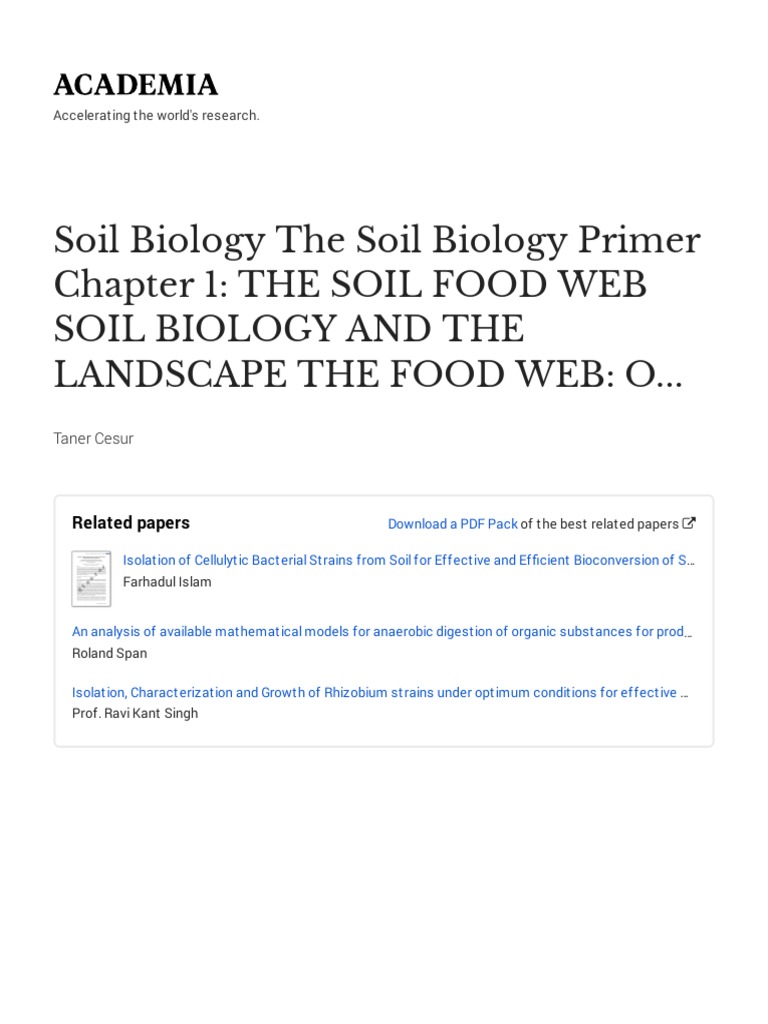 Soil Biology Primer by Elaine R. Ingham-with-cover-page-V2 | PDF ...