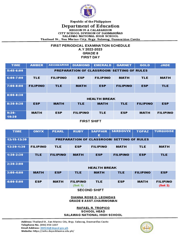 Examination Schedule 2022 2023 | PDF | Jewellery Components | Gemstone