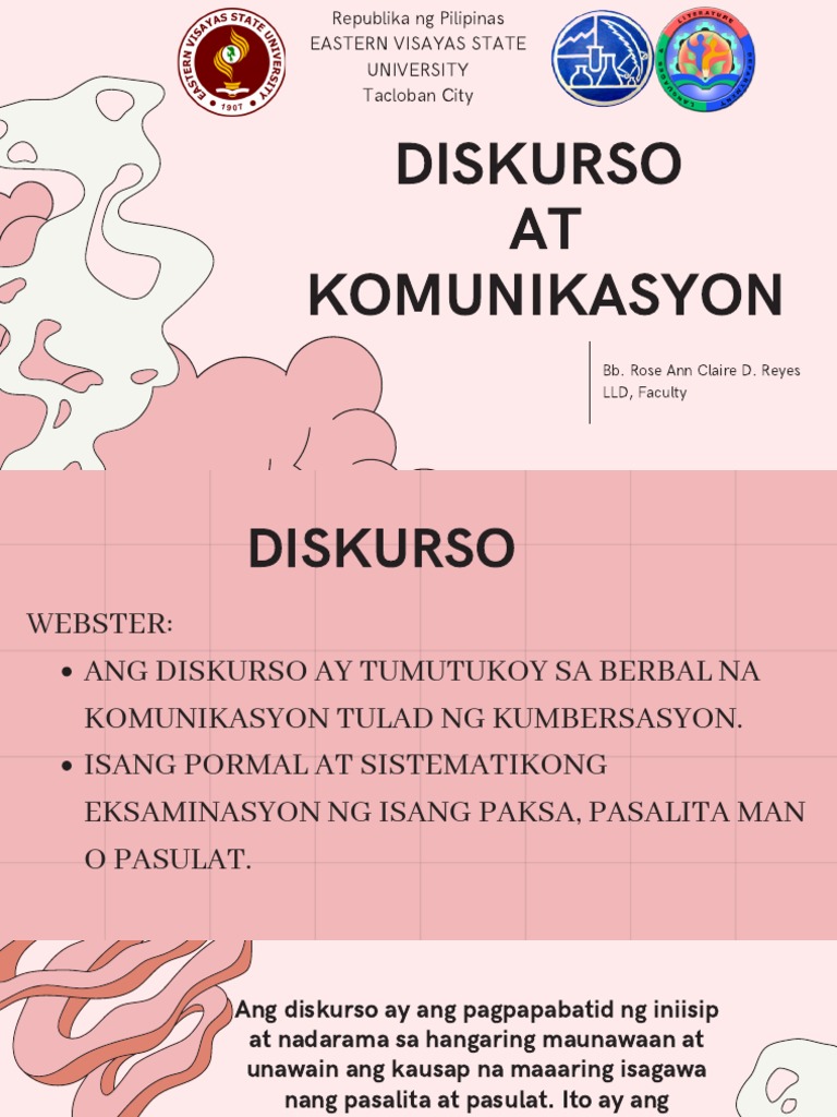 Kabanata III-Diskurso at Komunikasyon | PDF