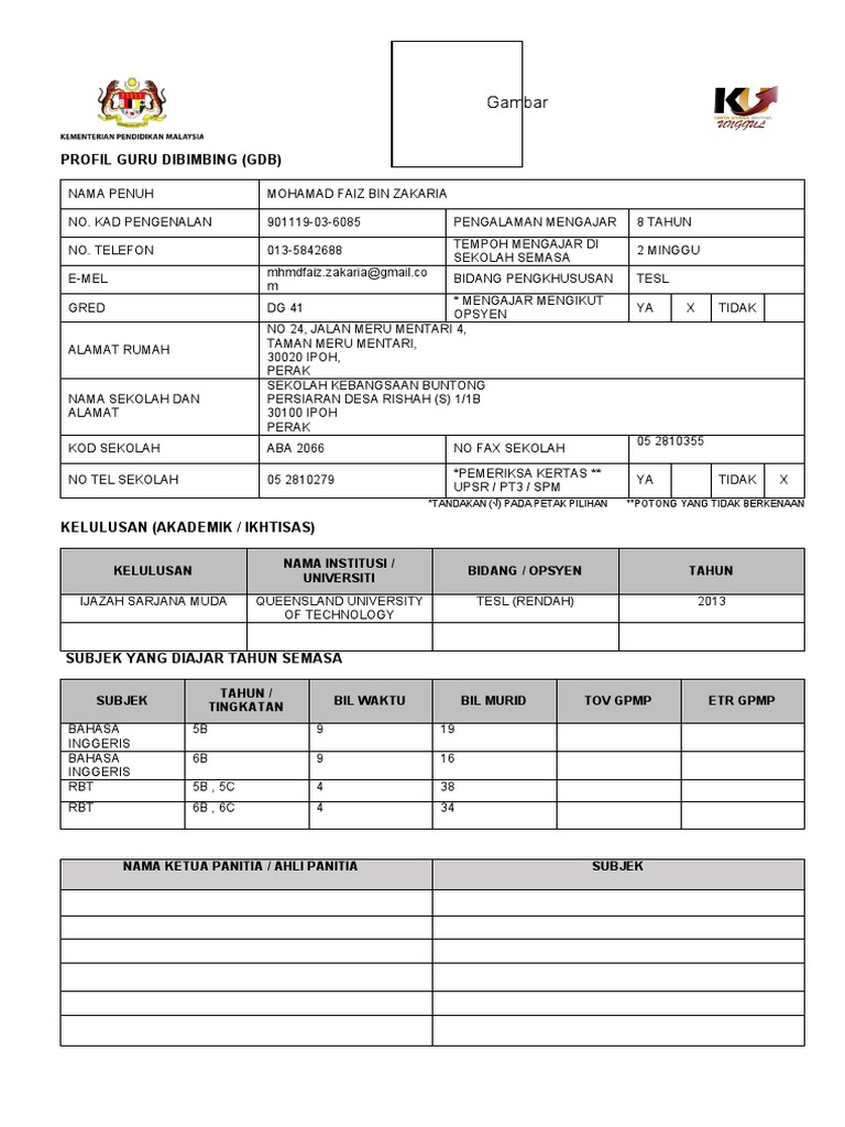 Profil Guru Dibimbing (GDB) : Gambar | PDF