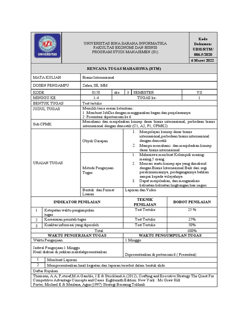 RTM Bisnis Internasional FIX | PDF | Bisnis | Seni