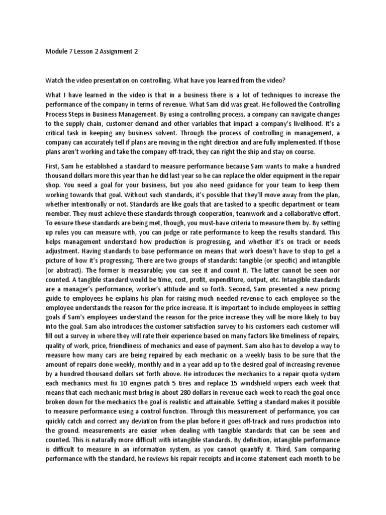 Module 7 Lesson 2 Assignment 2 | PDF | Goal | Prices