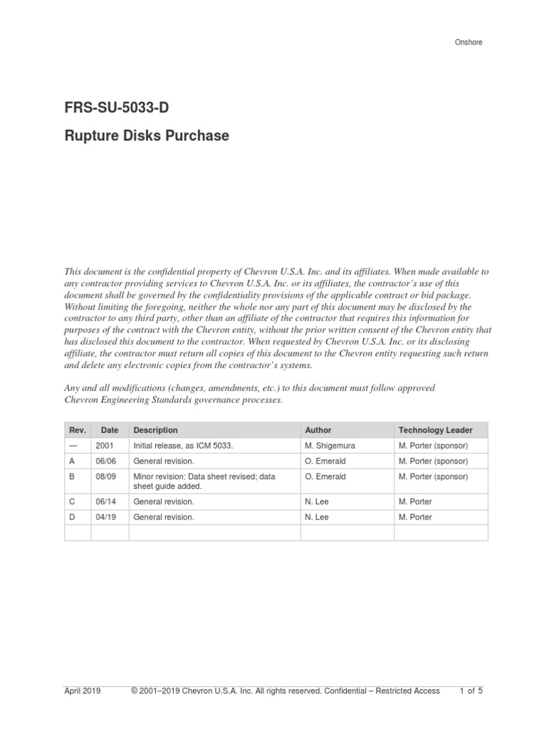 FRS-SU-5033-D Rupture Disks Purchase | Download Free PDF | Gas ...