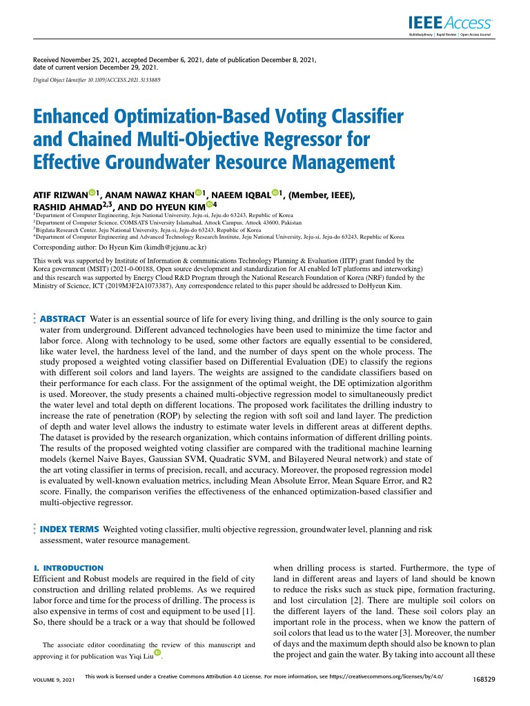 Groundwater Prediction | PDF | Statistical Classification | Machine ... Groundwater Prediction | PDF | Statistical Classification | Machine ...