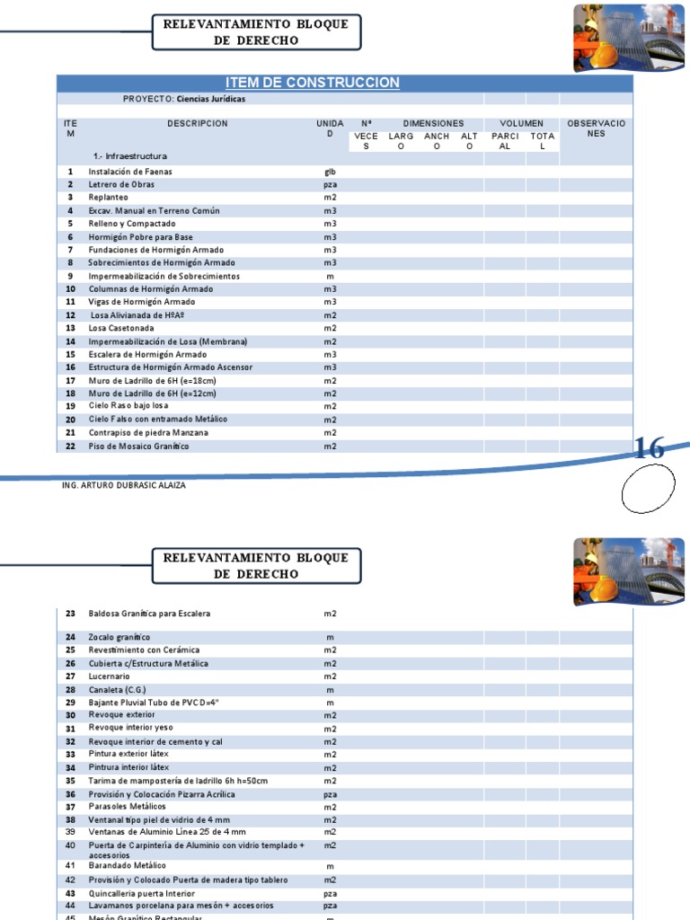 Item de Construccion | PDF | Hormigón | edificio