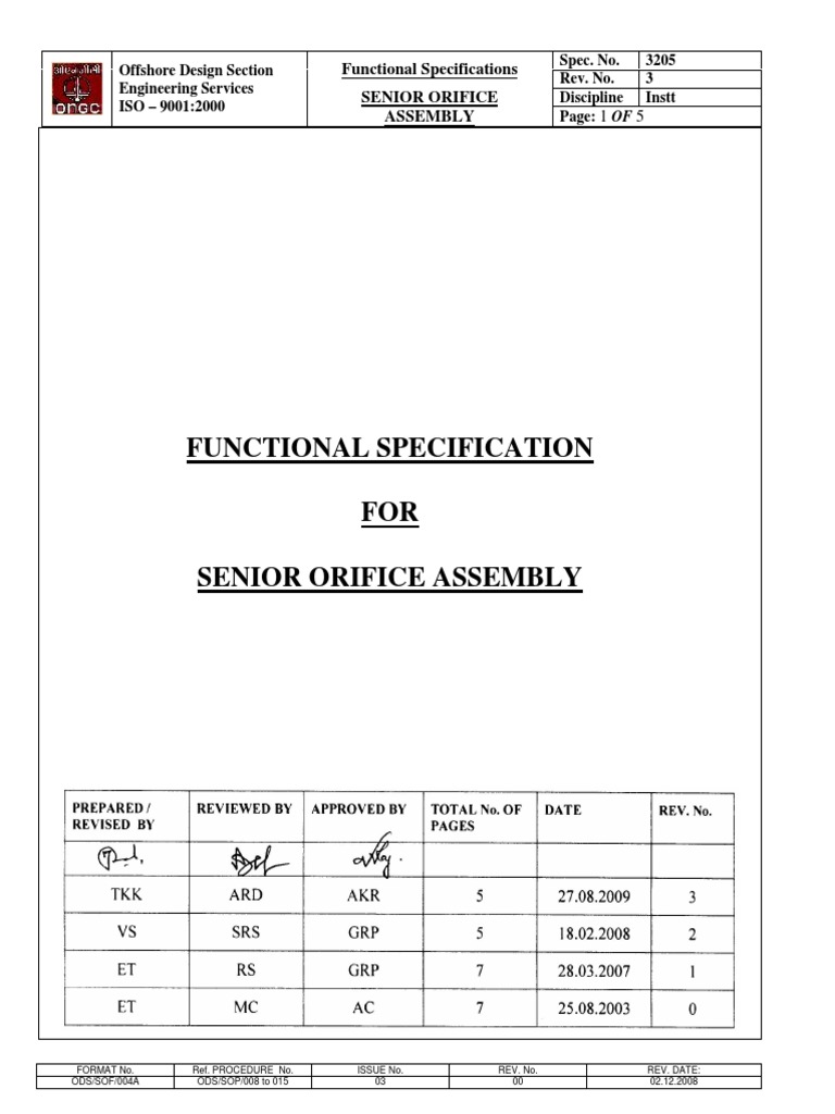 FS 3205 - FS-Senior Orifice Assembly | PDF