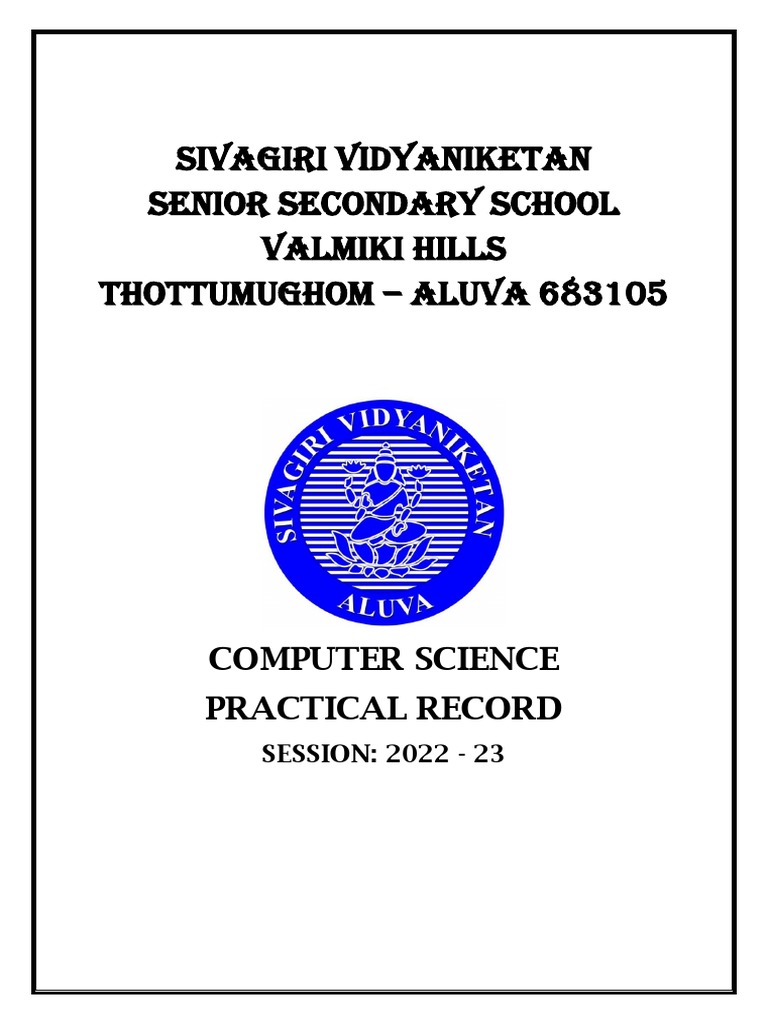 Computer Record (Ishan Xii A) | PDF | Text File | Computing