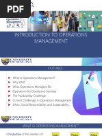 Introduction To Operations Management Part 1 | PDF | Strategic ...