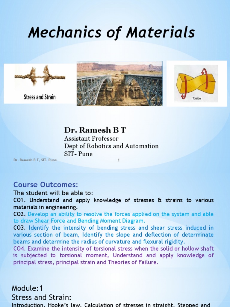 MOM Module 1 | PDF | Young's Modulus | Stress (Mechanics)