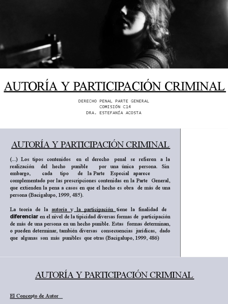 Autoría y Participación Con Casos | PDF | Derecho penal | Justicia