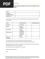 PPE Issue Form PDF | PDF