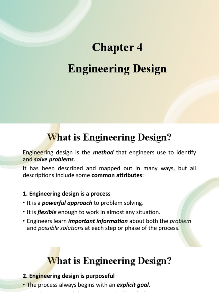 Chapter 4 - Engineering Design | PDF | Engineering Design Process | Design