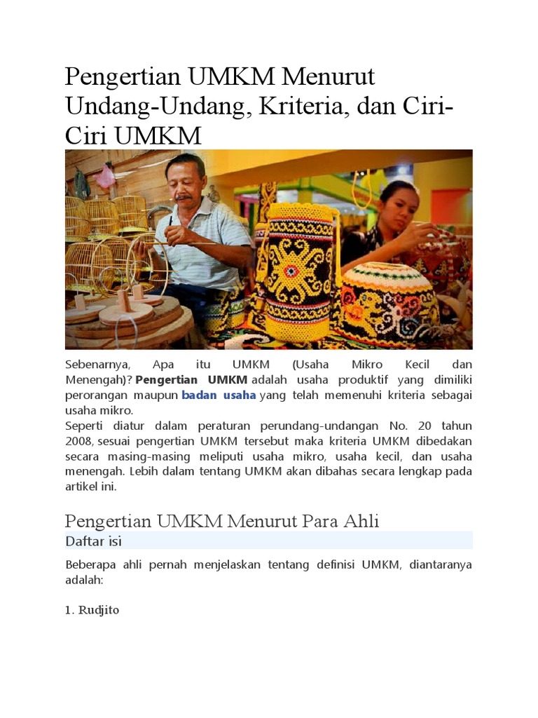 Materi UMKM | PDF