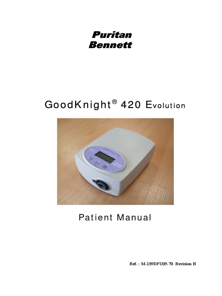 Puritan-Bennett Good Knight 420E CPAP - User Manual | PDF
